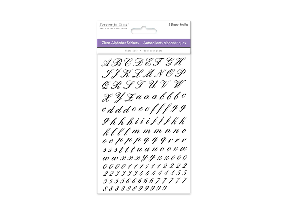 SCRIPT PAPER CRAFT STICKER MINI FONTS